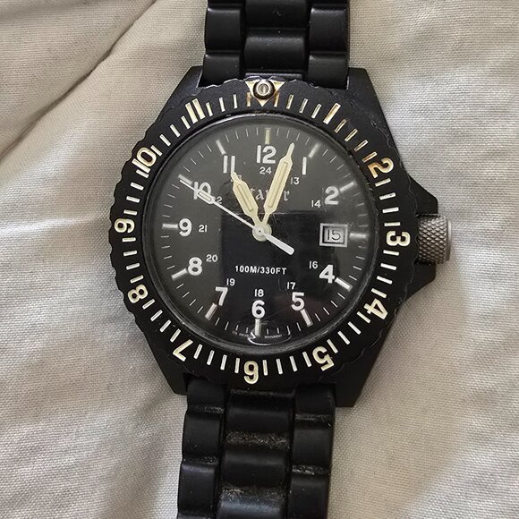 Stauer | Accessories | Vintage Stauer 2144 Swiss Tritium Mens Dive ...